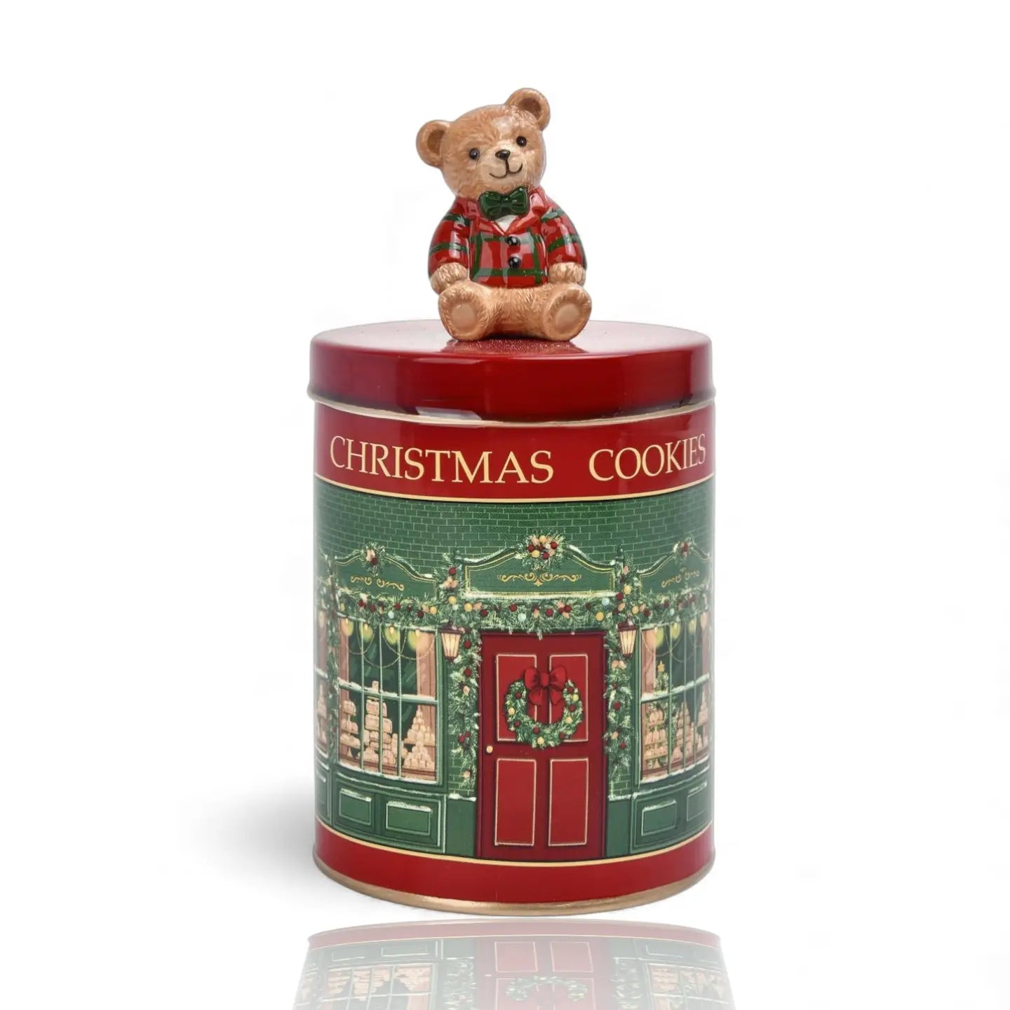 🧸🎀 Christmas Cookie Shoppe Tin with Bear Topper 🧸🎀 October 2026 Drop ...