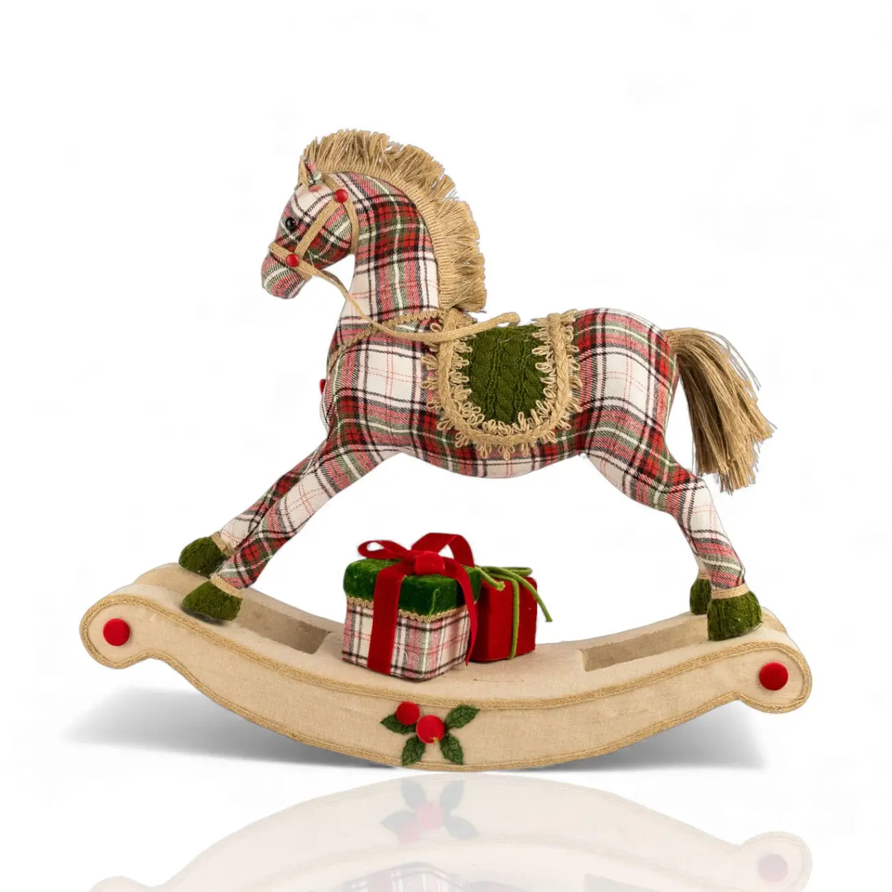 🐴 Plaid Rocking Horse 58cm 🐴 October 2026 Drop – M R S C L A U S & C O